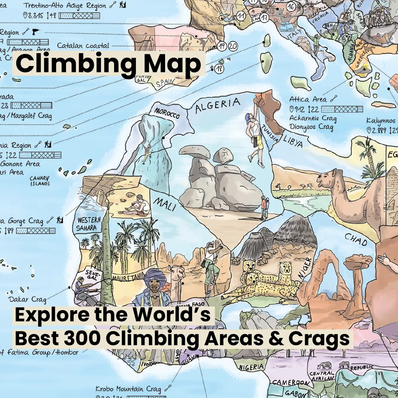 Rock Climbing Map | Awesome Maps